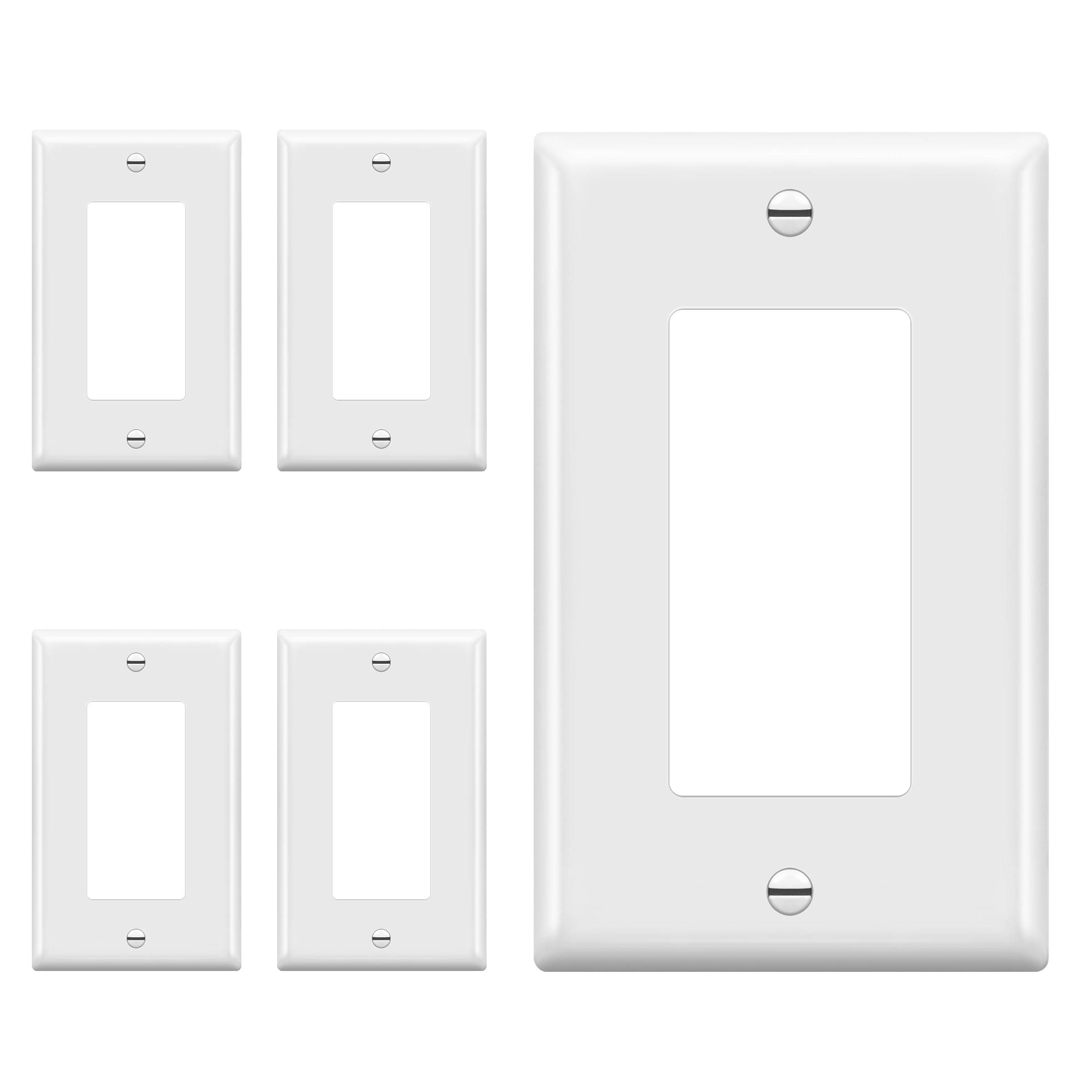 ENERLITES Decorator Light Switch or Receptacle Outlet Wall Plate, Size ...