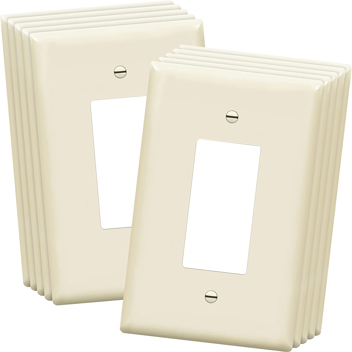ENERLITES Decorator Outlet Wall Plate, Switch Cover, Gloss Finish ...