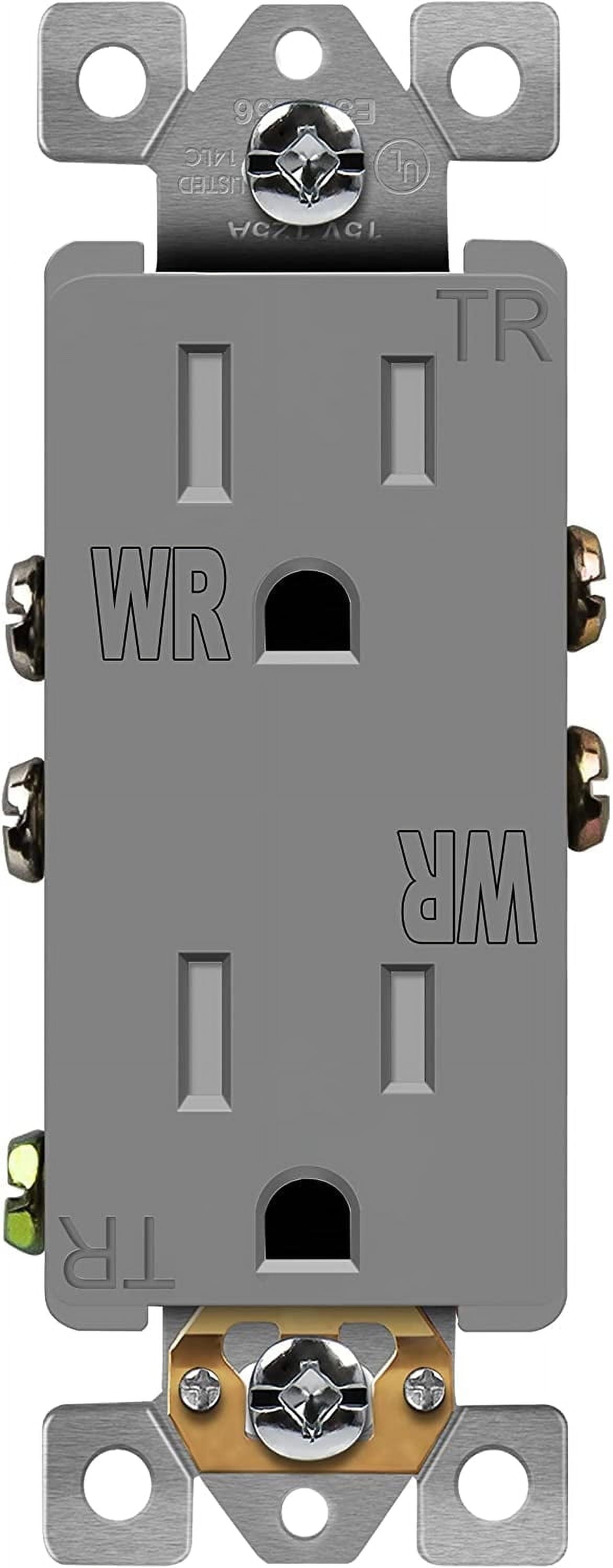 ENERLITES Decorator Receptacle, Tamper-Weather-Resistant, Residential ...