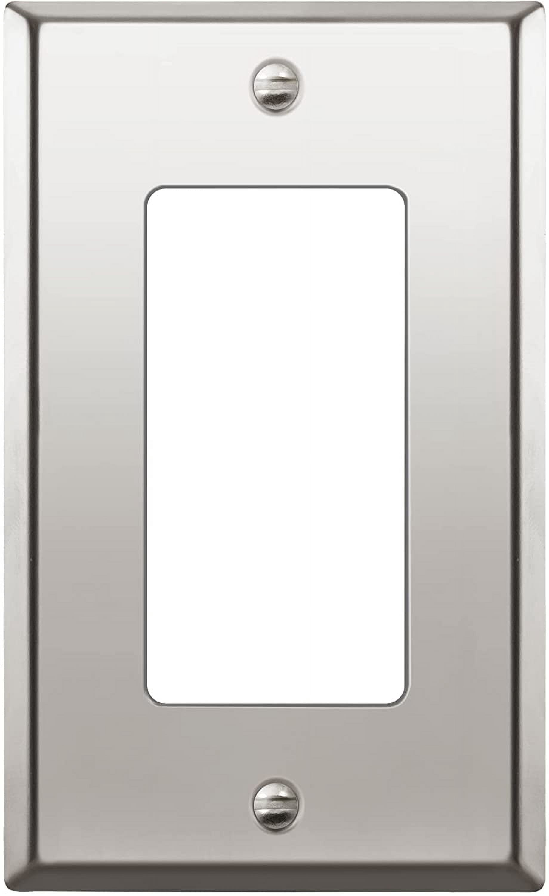 ENERLITES Decorator Switch Outlet Metal Wall Plate, Stainless Steel ...