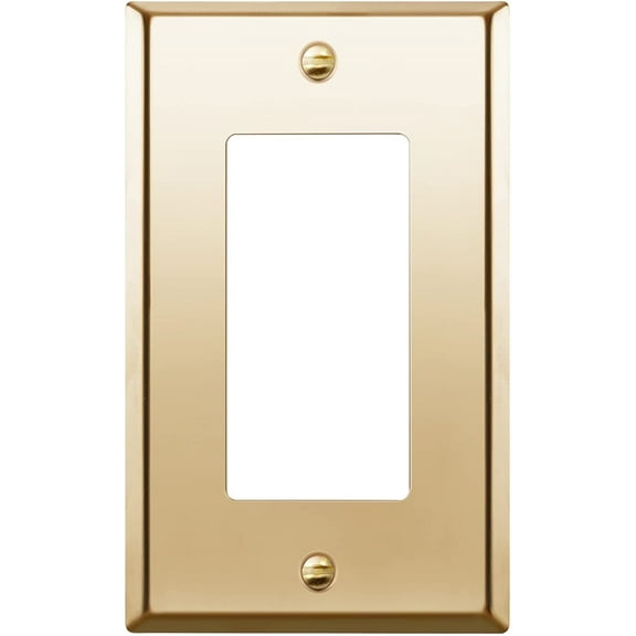 Decorator Wall Plate, Stainless Outlet Cover, Resistant, Standard Size ...