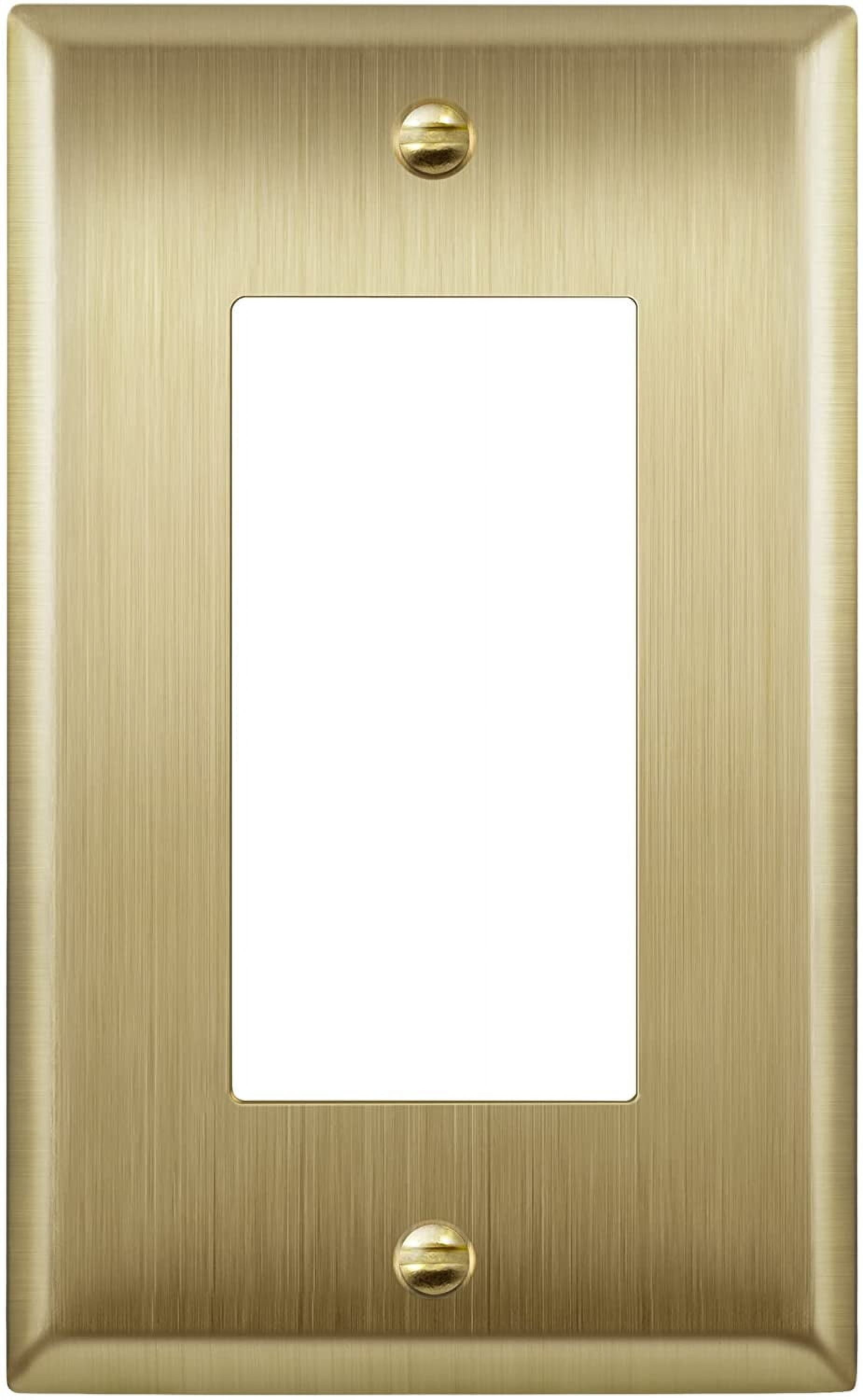 ENERLITES Decorator Switch or Outlet Metal Wall Plate, Stainless Steel ...