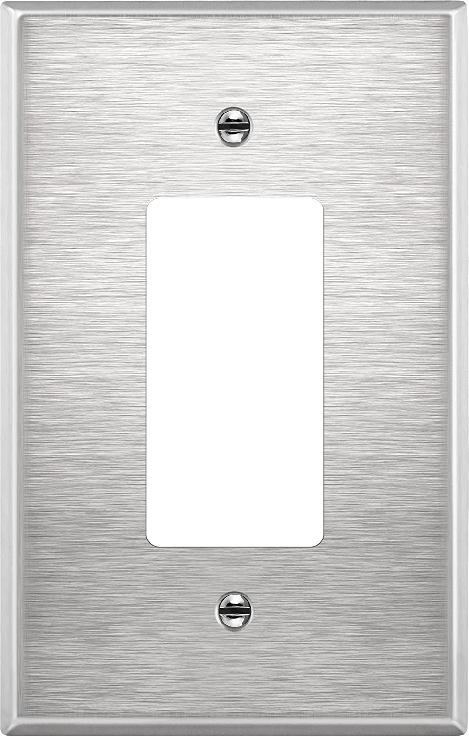 ENERLITES Decorator Switch or Outlet Metal Wall Plate, Stainless Steel ...