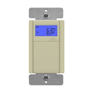 ENERLITES 7 Days Digital in-Wall Programmable Timer Switch for Lights ...