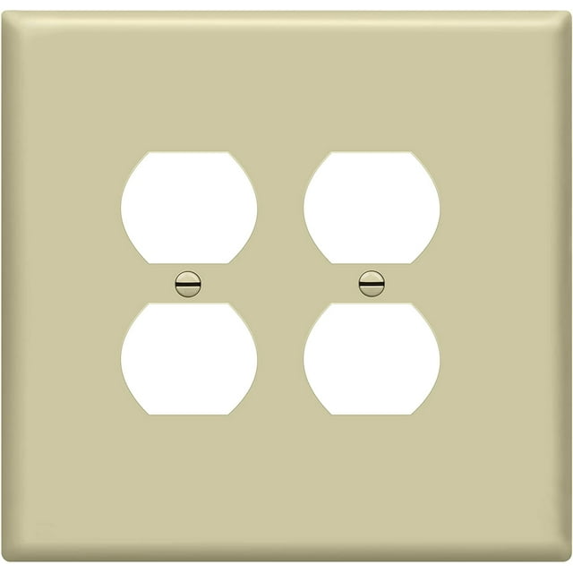 ENERLITES Double Duplex Receptacle Cover, Two Gang Outlet Wall Plate ...