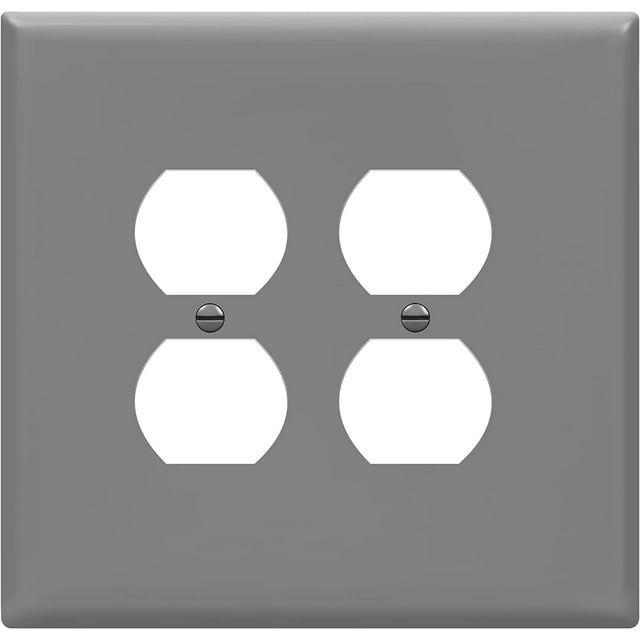 ENERLITES Double Duplex Receptacle Cover, Two Gang Outlet Wall Plate ...
