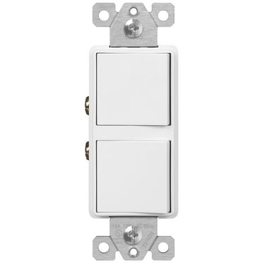 ENERLITES Double Paddle Rocker Switch, 15A 120-277VAC, Control Fan ...