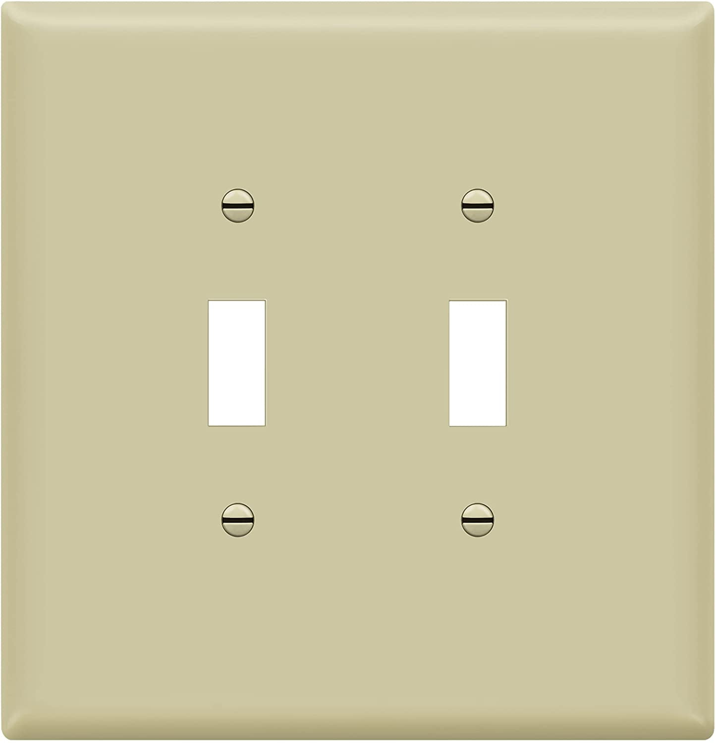 ENERLITES Double Toggle Switch Cover, Two Gang Light Switch Wall Plate ...
