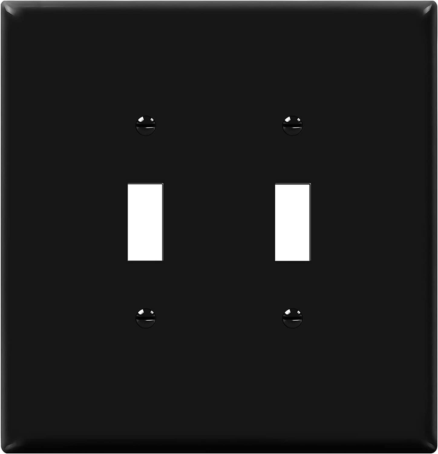 ENERLITES Double Toggle Switch Cover, Two Gang Light Switch Wall Plate ...