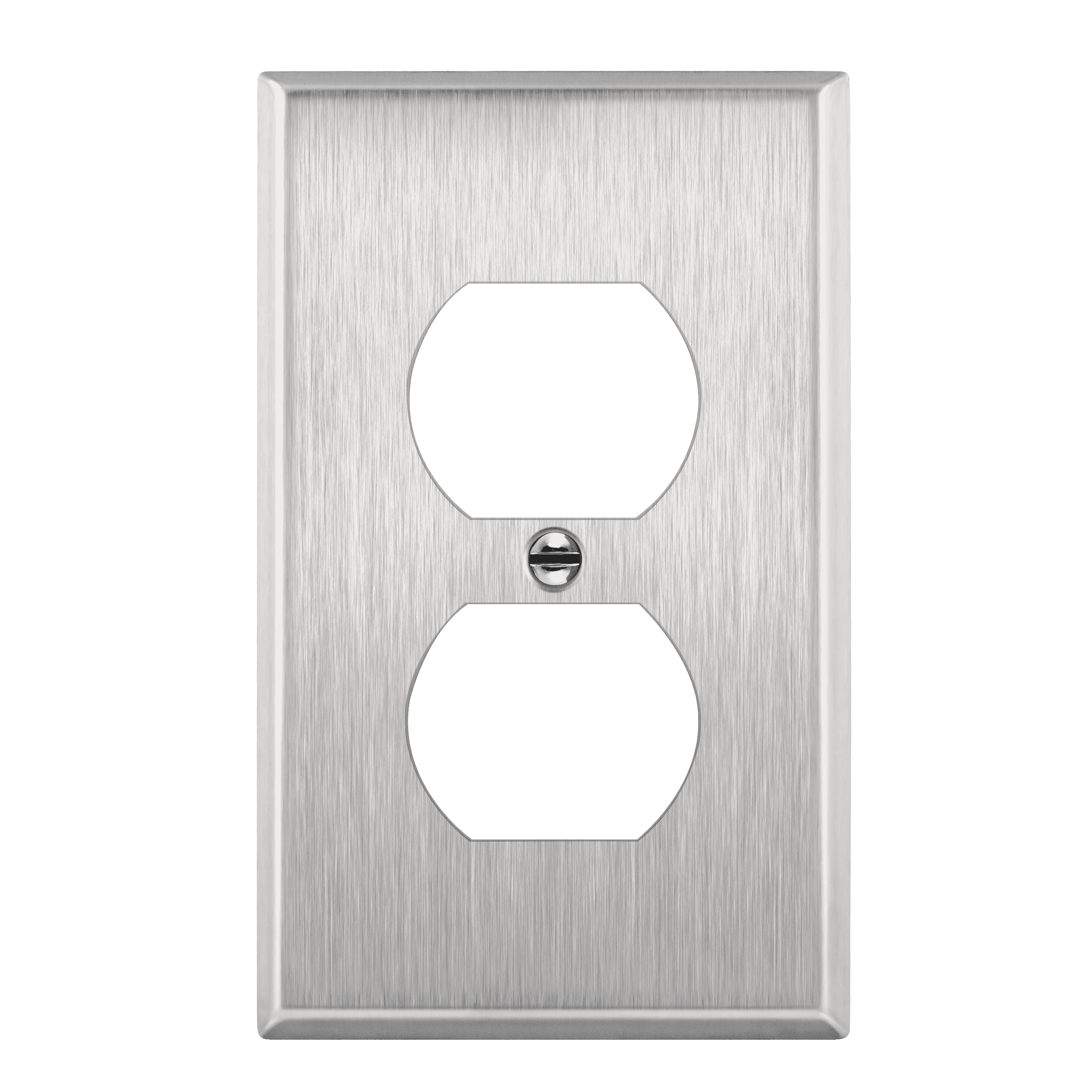 ENERLITES Duplex Receptacle Metal Wall Plate, Stainless Steel Outlet ...