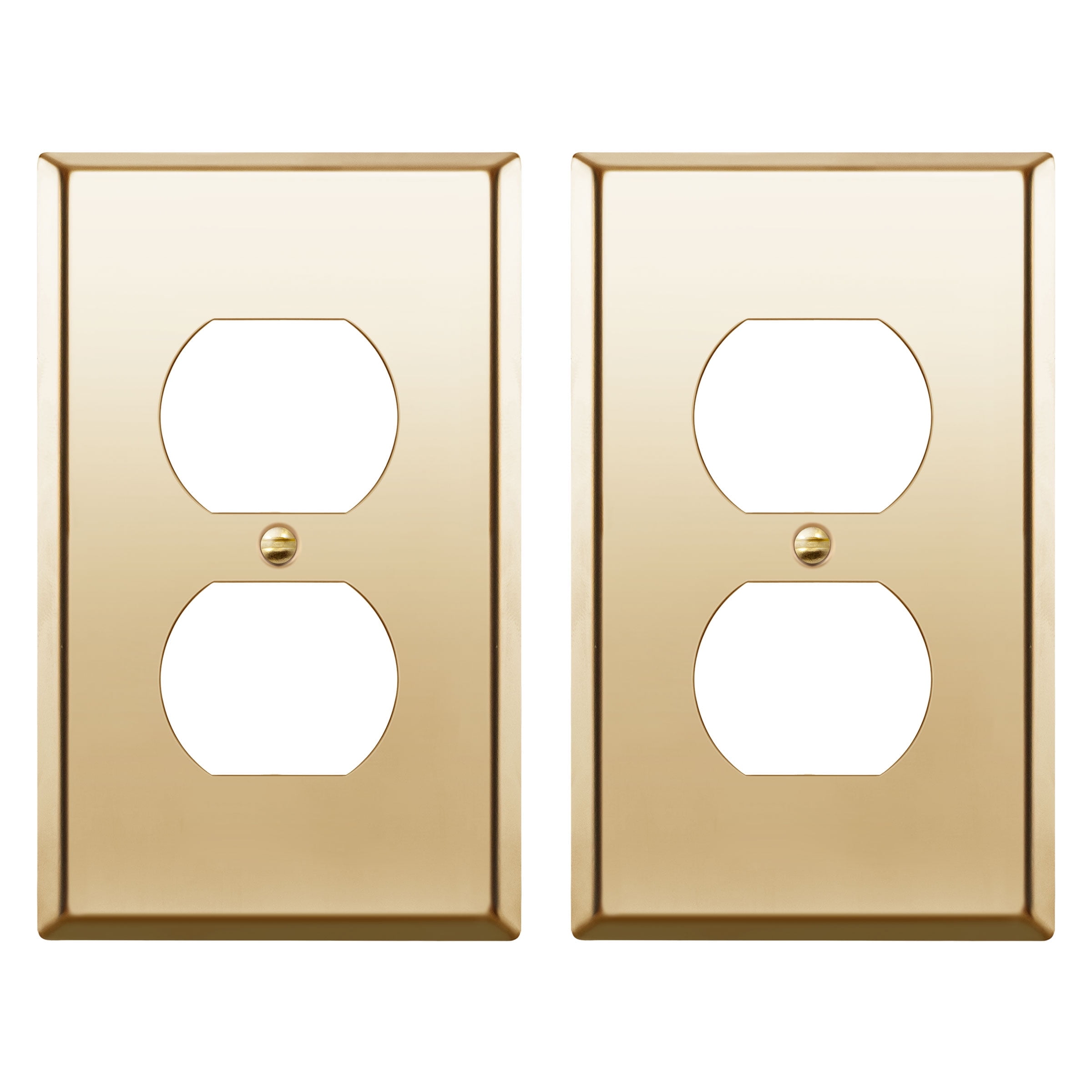ENERLITES Duplex Receptacle Metal Wall Plate, Stainless Steel Outlet ...