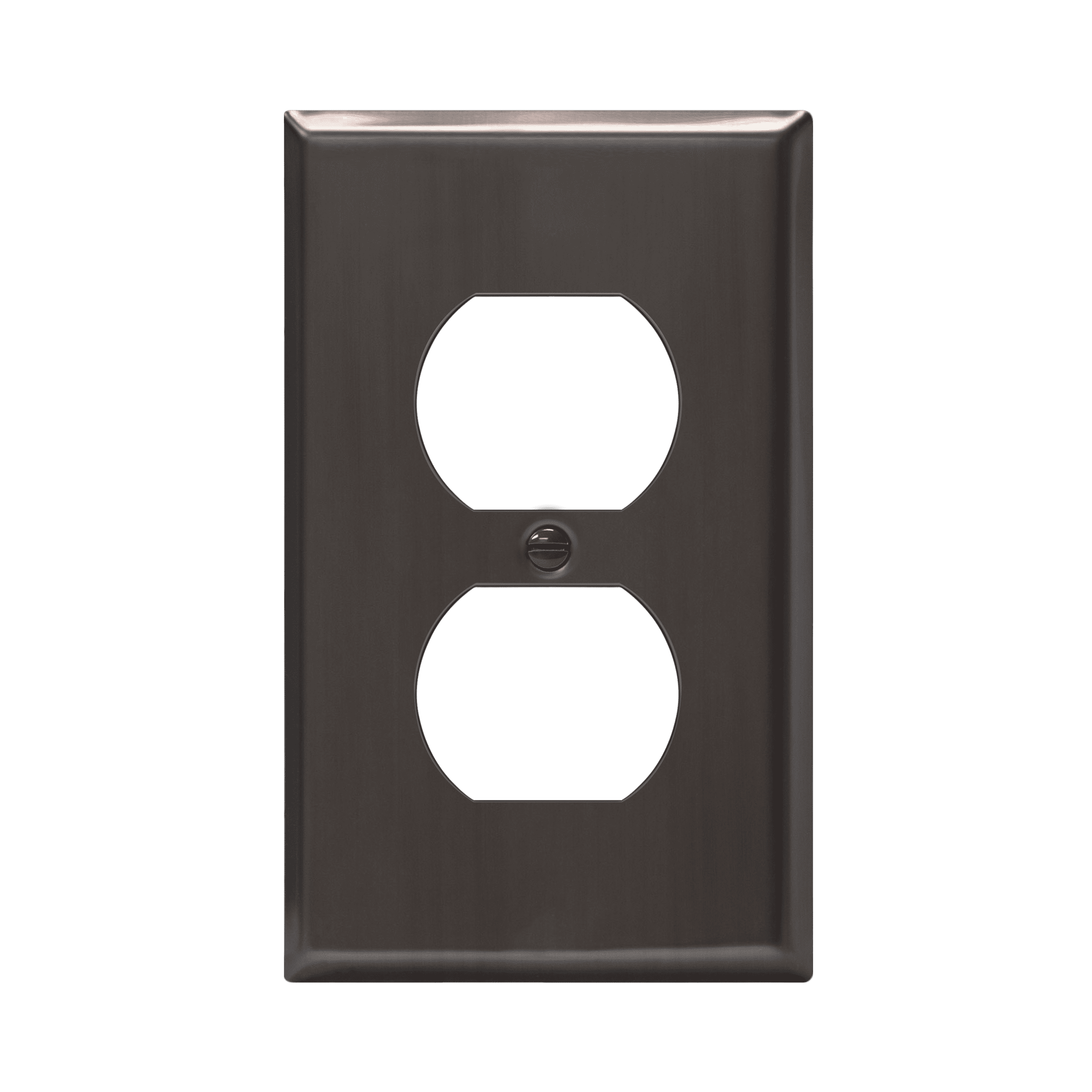 ENERLITES Duplex Receptacle Metal Wall Plate, Stainless Steel Outlet ...