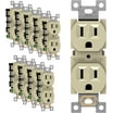Plugmold Multi Outlet Strip 5 Single 15 Amp Outlets Steel Ivory ...