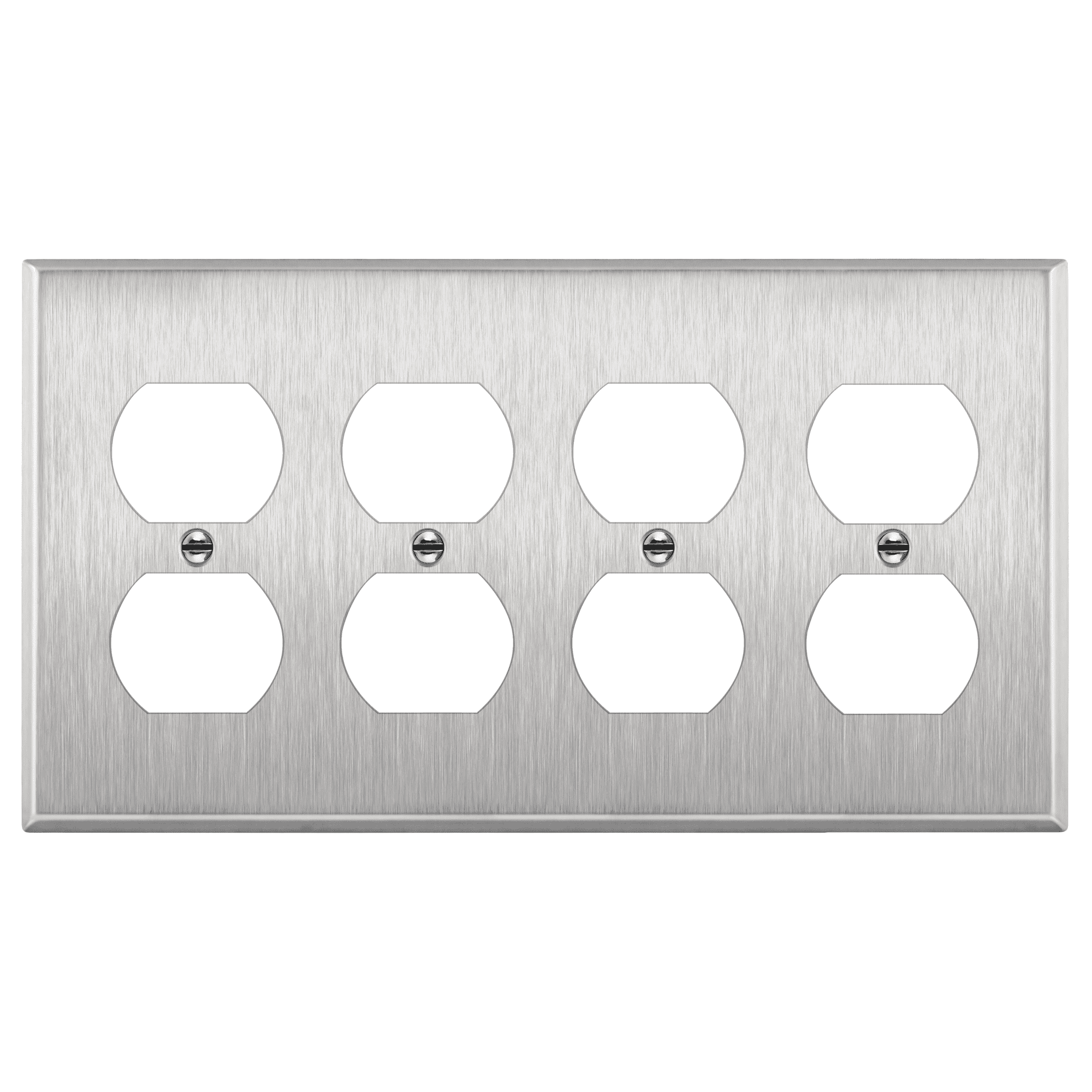 ENERLITES Duplex Receptacle Outlet Stainless Steel Wall Plate, Metal ...