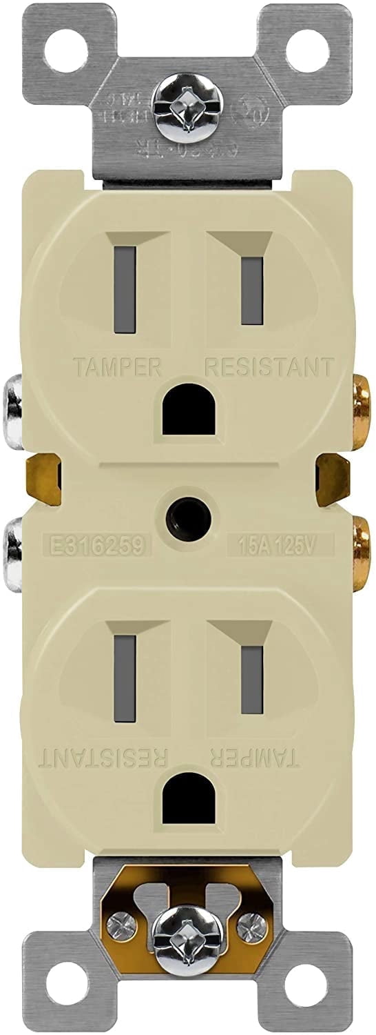 ENERLITES Duplex Receptacle Outlet, Tamper-Resistant, Residential Grade ...