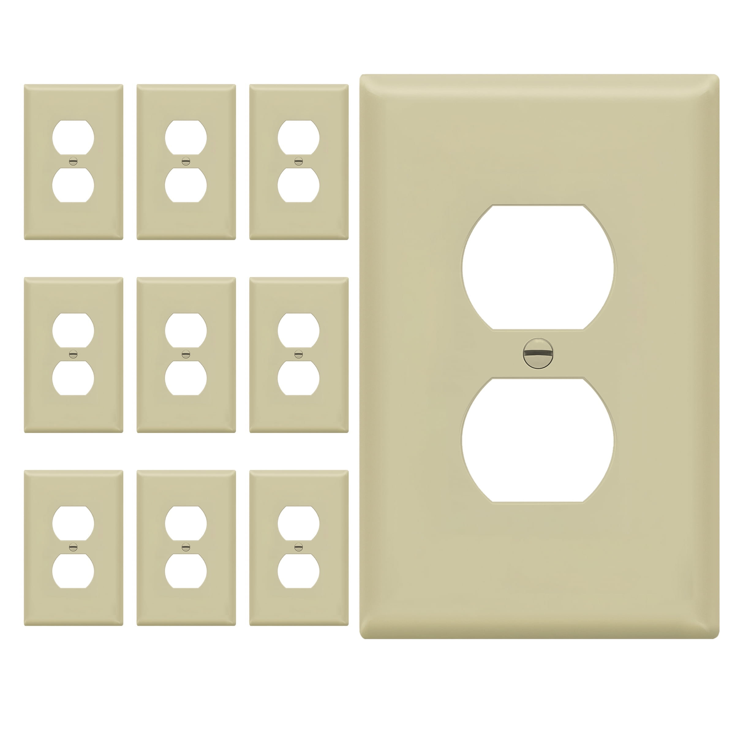ENERLITES Duplex Receptacle Outlet Wall Plate, Electrical Outlet Cover ...