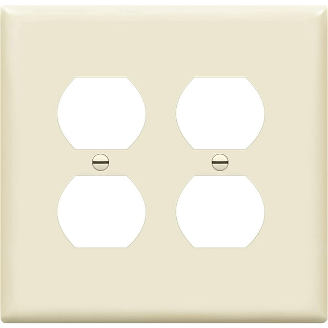 ENERLITES Duplex Receptacle Outlet Wall Plate, Gloss Finish, Midway ...