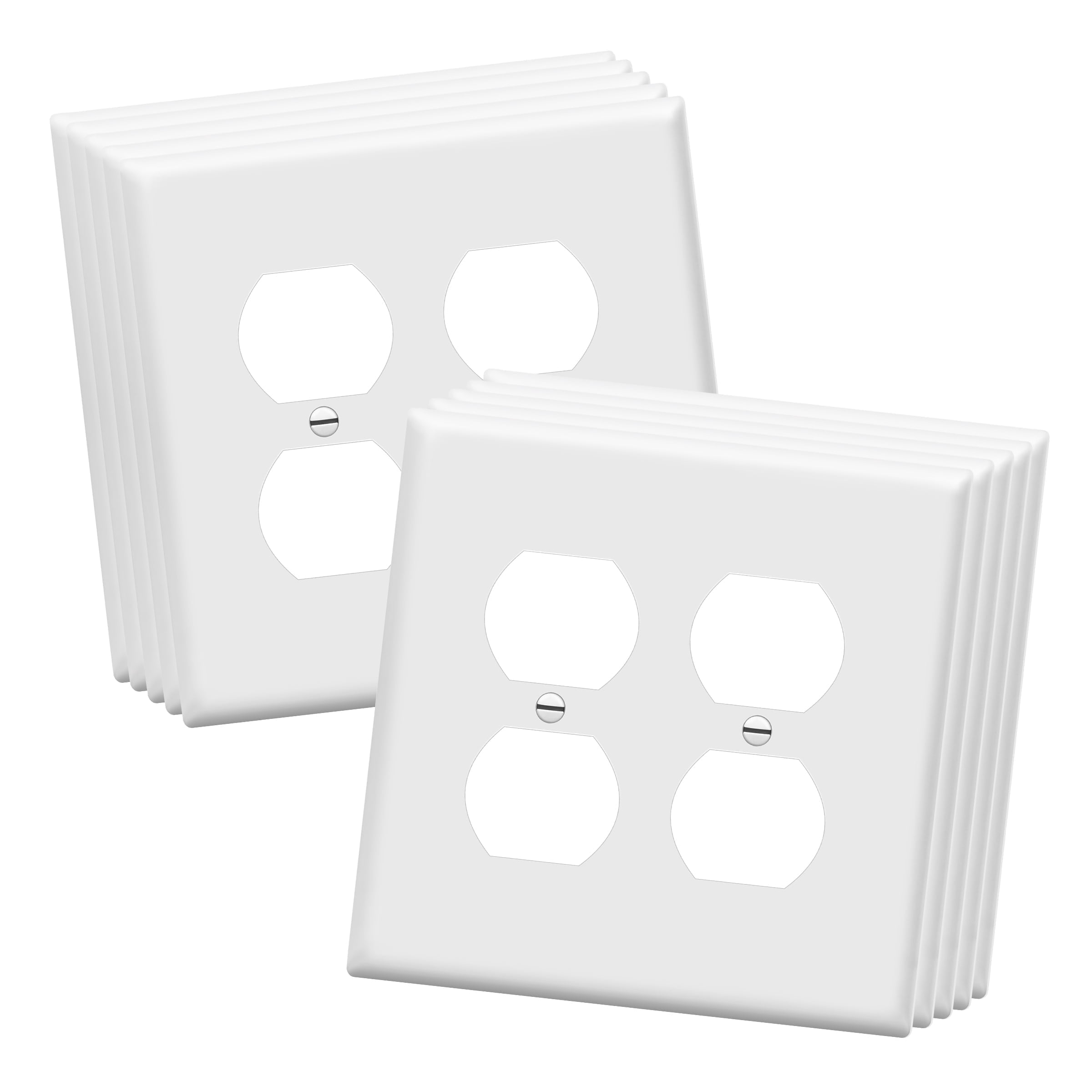 ENERLITES Duplex Receptacle Outlet Wall Plate, Gloss Finish, Midway ...