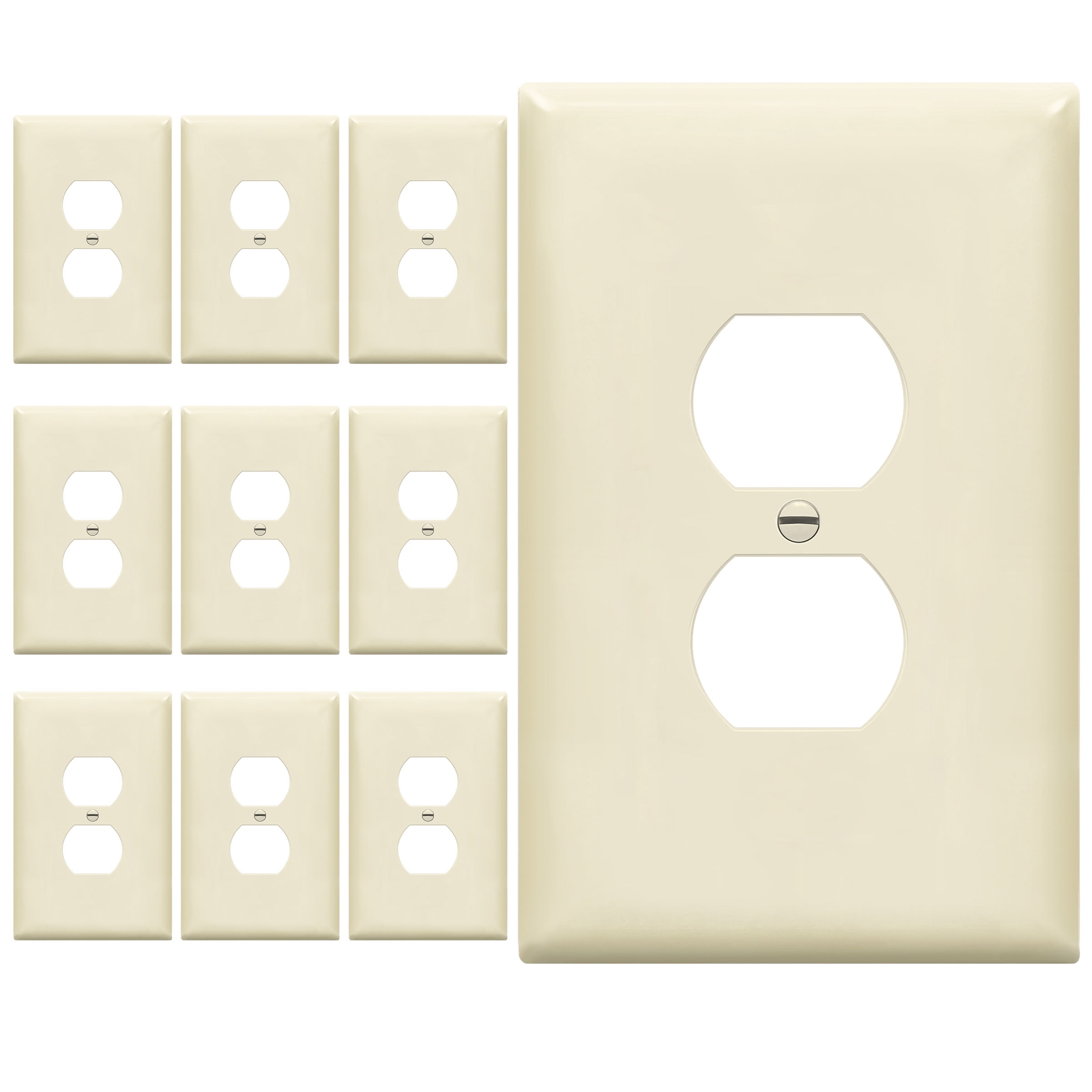 Enerlites Duplex Receptacle Outlet Wall Plate, Jumbo, Gloss Finish ...