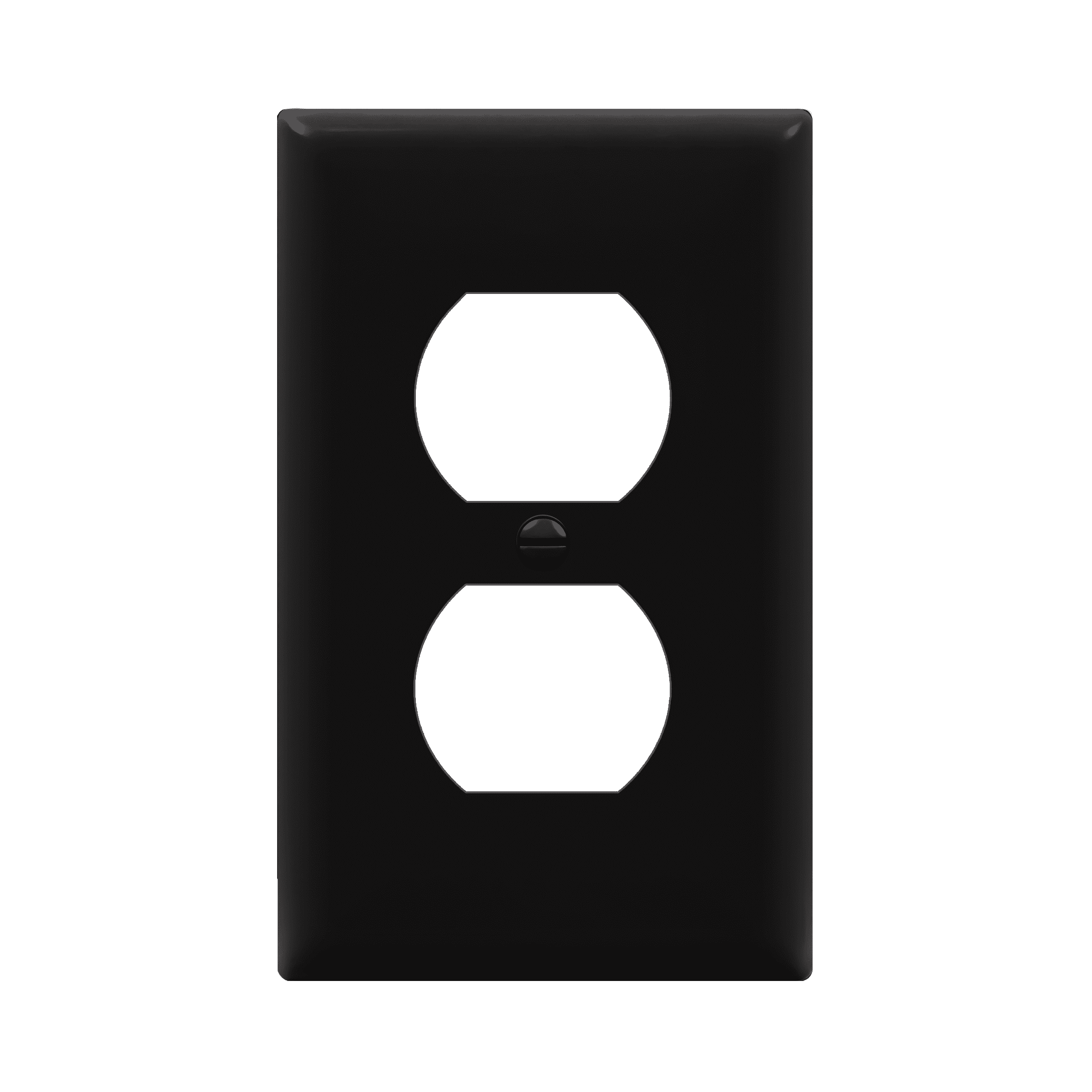 "Enerlites Duplex Receptacle Outlet Wall Plate, 1-Gang, Black ...