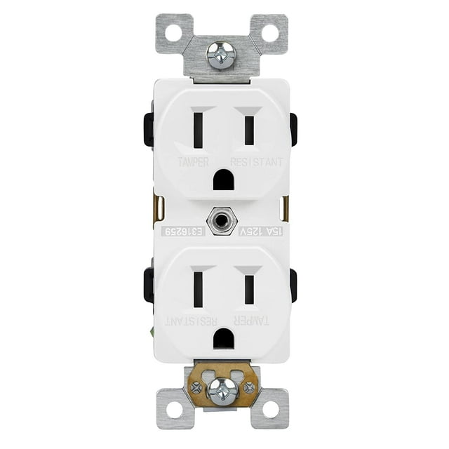 ENERLITES Duplex Receptacle, Tamper-Resistant Electrical Wall Outlets ...