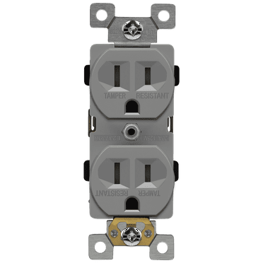 ENERLITES Decorator Outlet with Midsize Screwless Wall Plate, 15A ...