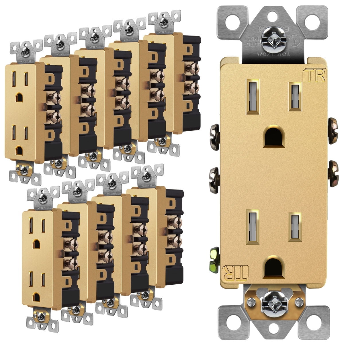 ENERLITES Elite Series Decorator Receptacle Outlet Child Safe Tamper ...