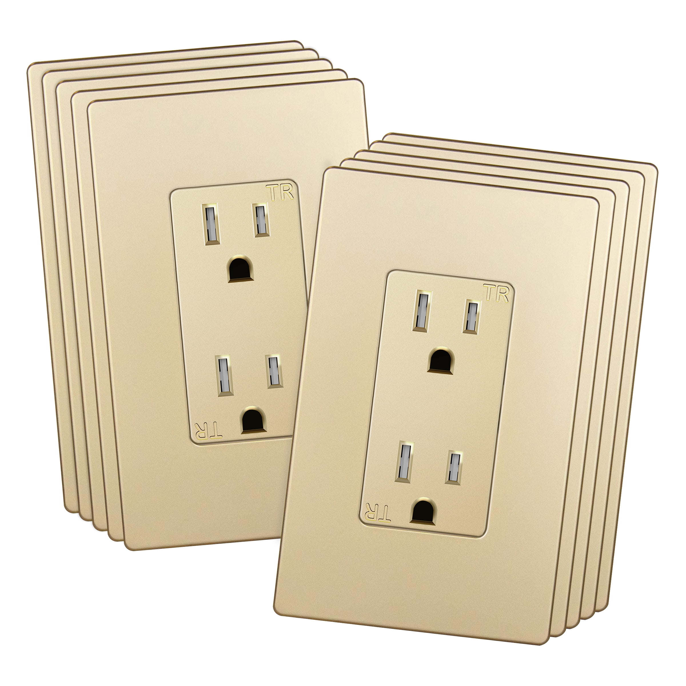 ENERLITES Elite Series Decorator Receptacle Outlet Child Safe Tamper ...