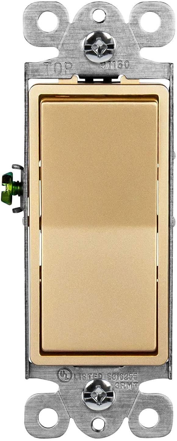 ENERLITES Elite Series Decorator Rocker Light Switch, 15A 120V/277V ...