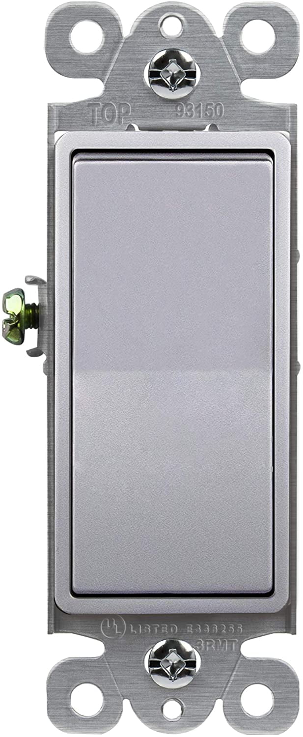 ENERLITES Elite Series Decorator Rocker Light Switch, 15A 120V/277V ...