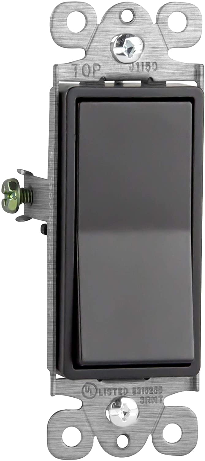 ENERLITES Elite Series Decorator Rocker Light Switch, 15A 120V/277V ...