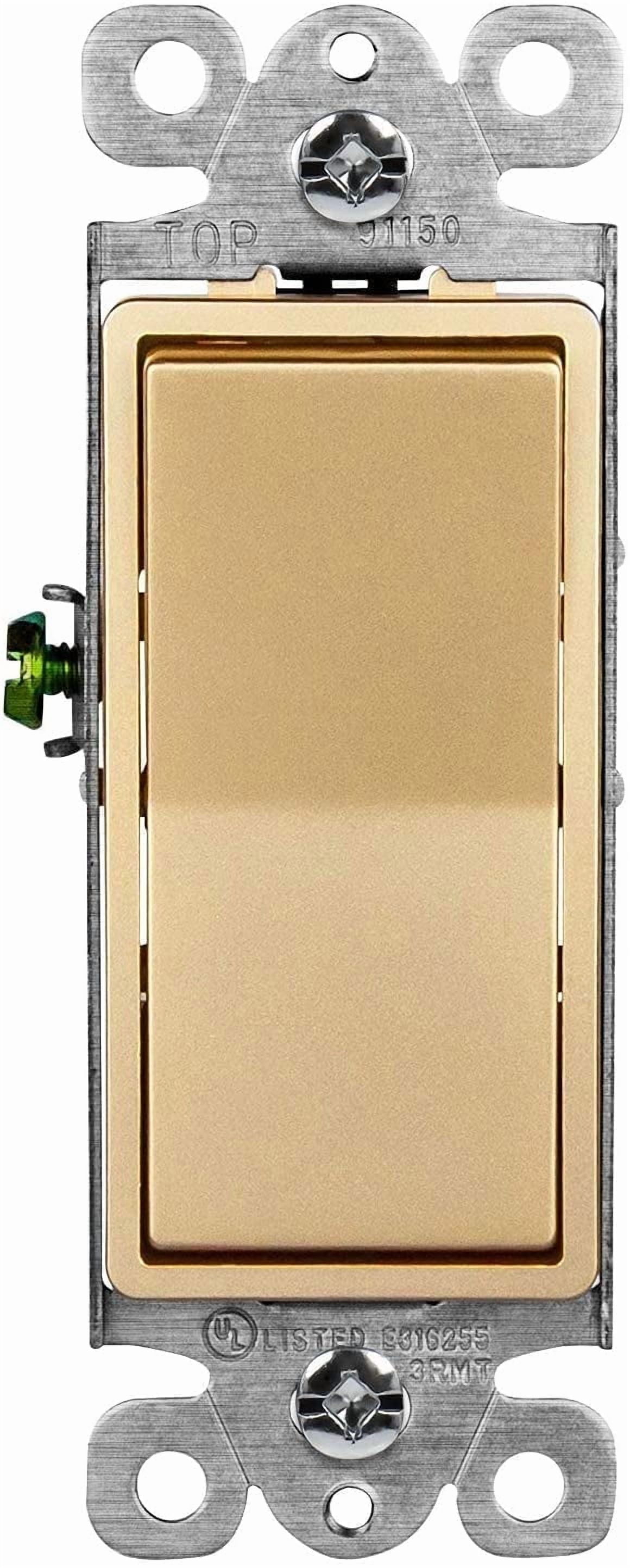 ENERLITES Elite Series Decorator Rocker Light Switch, 15A 120V/277V ...