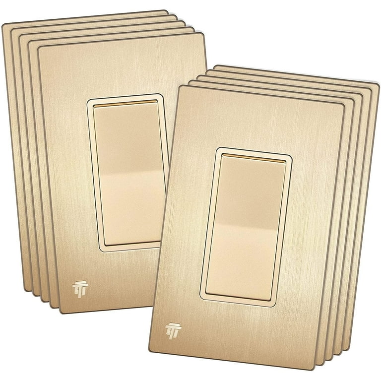 gold screwless light switch