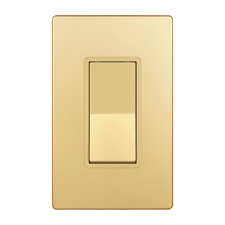 gold screwless light switch