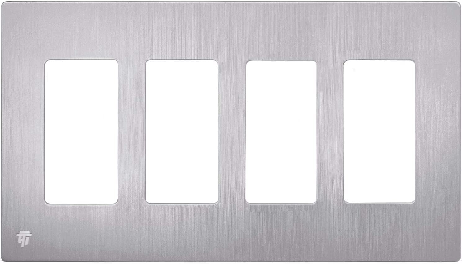 ENERLITES Elite Series Screwless Decorator Wall Plate Child Safe Outlet ...