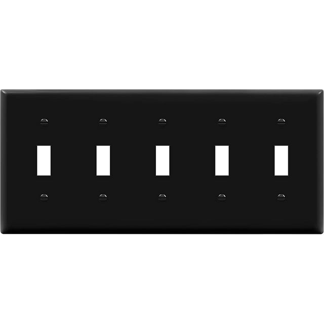 ENERLITES Five Gang Light Switch Wall Plate, Toggle Switch Plate, 5 ...