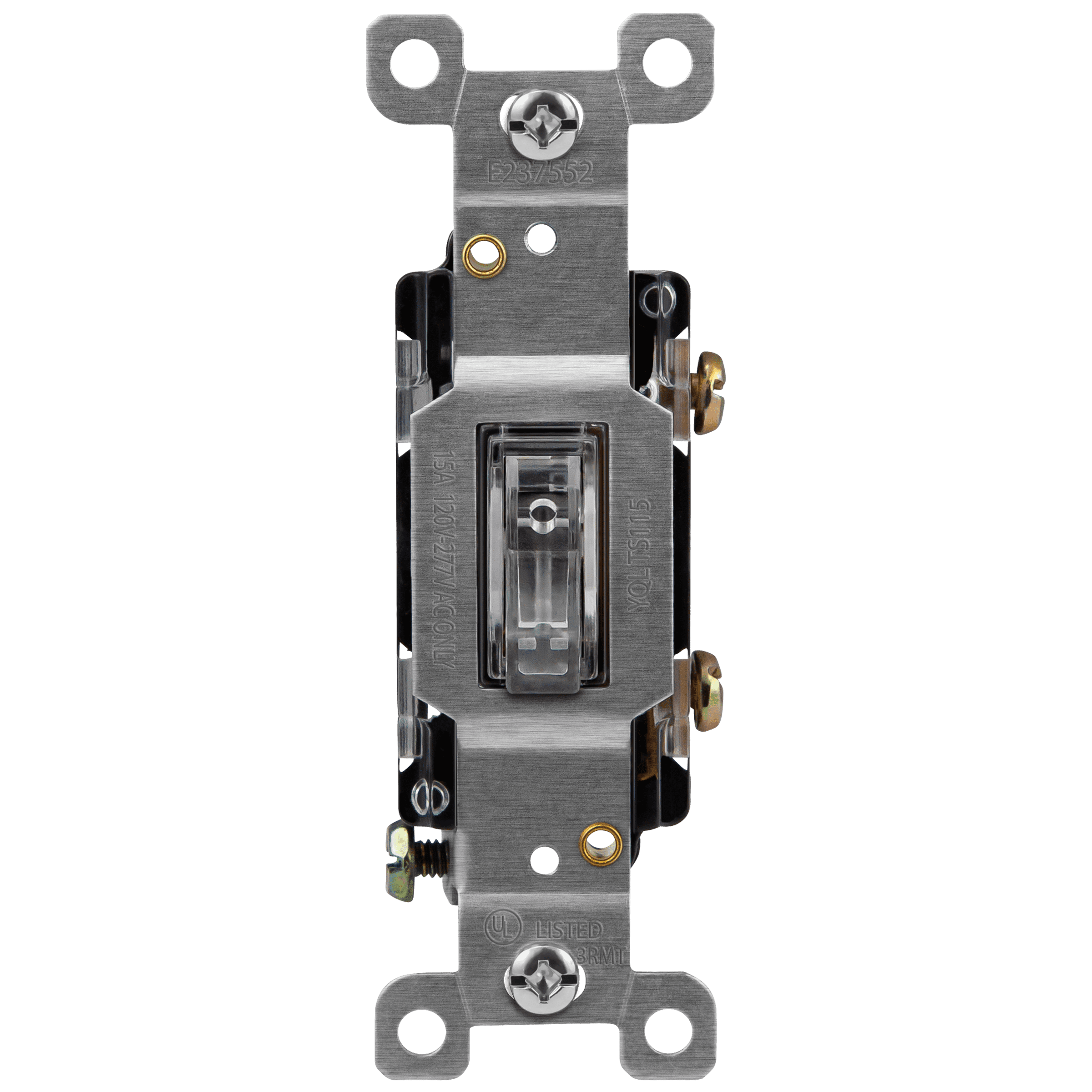 ENERLITES Illuminated Toggle Light Switch, Single Pole, 15A 120-277VAC ...