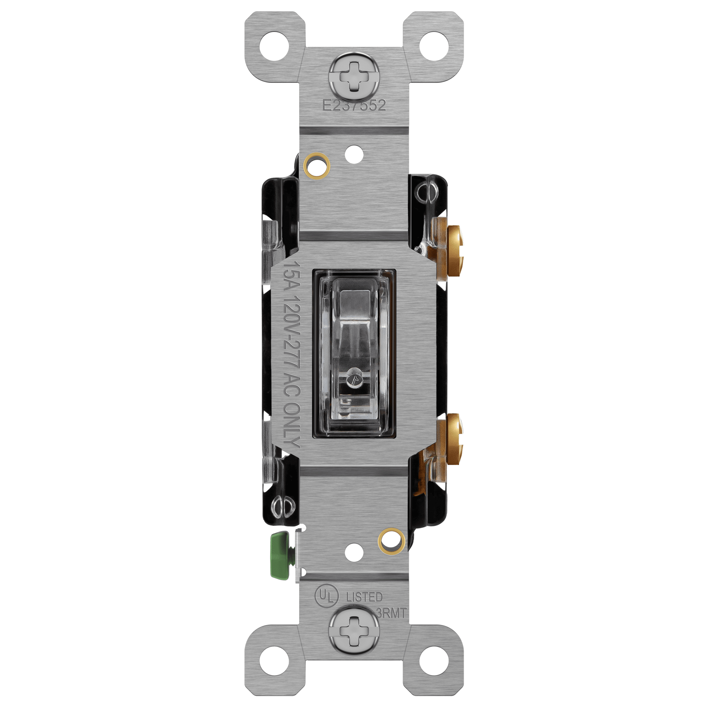 ENERLITES Illuminated Toggle Light Switch, Single Pole, 15A 120-277VAC ...