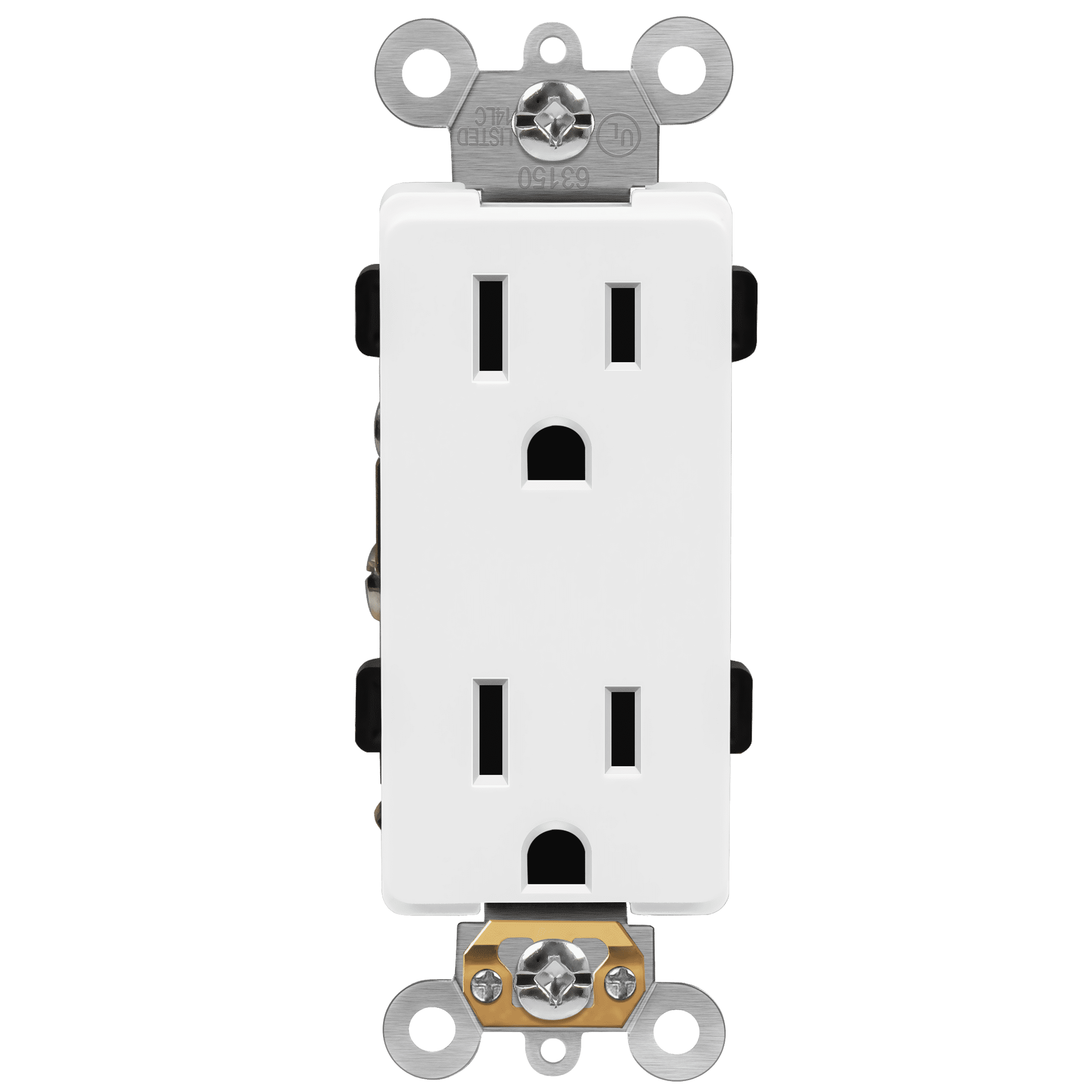 ENERLITES Industrial Grade Decorator Outlet, 15A 125V, Tamper-Resistant ...