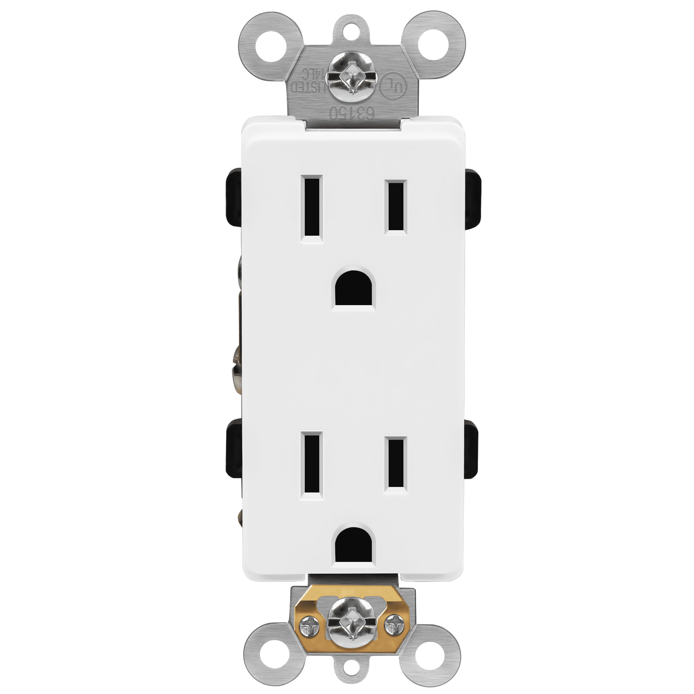 ENERLITES Industrial Grade Decorator Outlet, 15A 125V, Tamper-Resistant ...