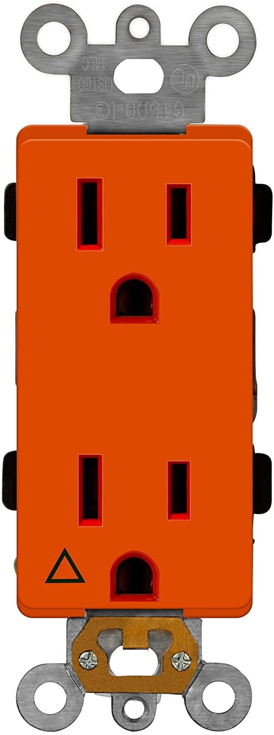 ENERLITES Isolated Ground Electrical Outlet, Industrial Grade ...