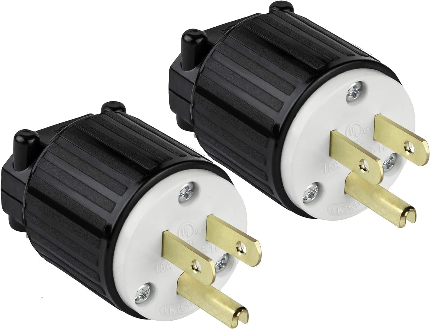 ENERLITES NEMA 5-15P Straight Blade Replacement Plug Connector, Male ...
