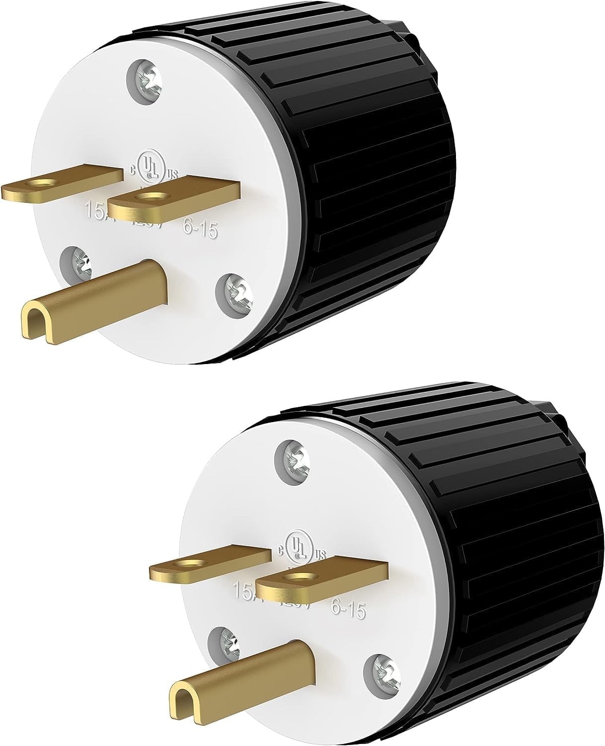 ENERLITES NEMA 6-15P Straight Blade Replacement Plug Connector, Male ...