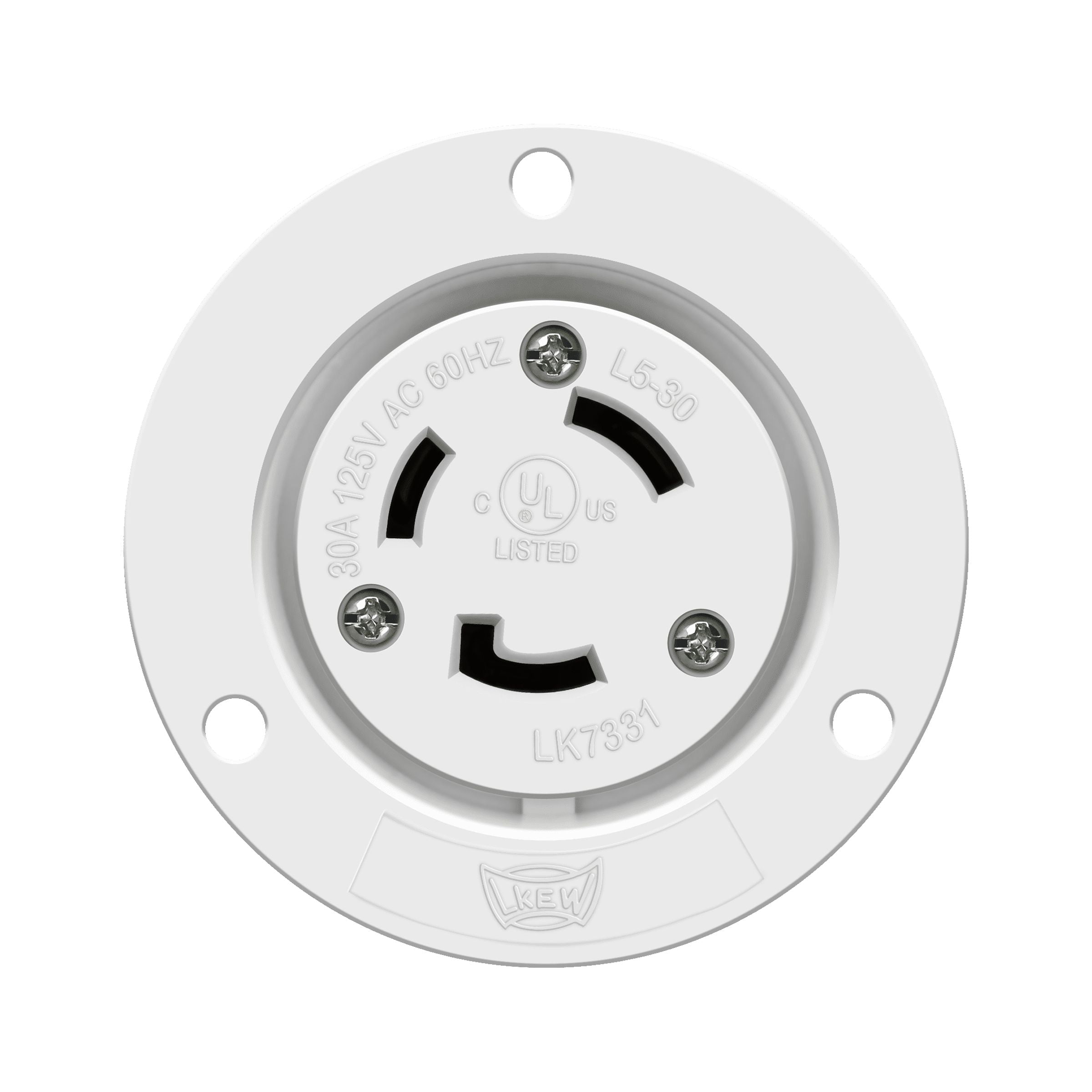 ENERLITES NEMA L5-30 Flanged Outlet, Locking Plug Charger Receptacle ...