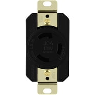 Leviton 20FC-E 20 Amp-125 Volt, 2 Pole-3 Wire, Stage Pin, Female ...