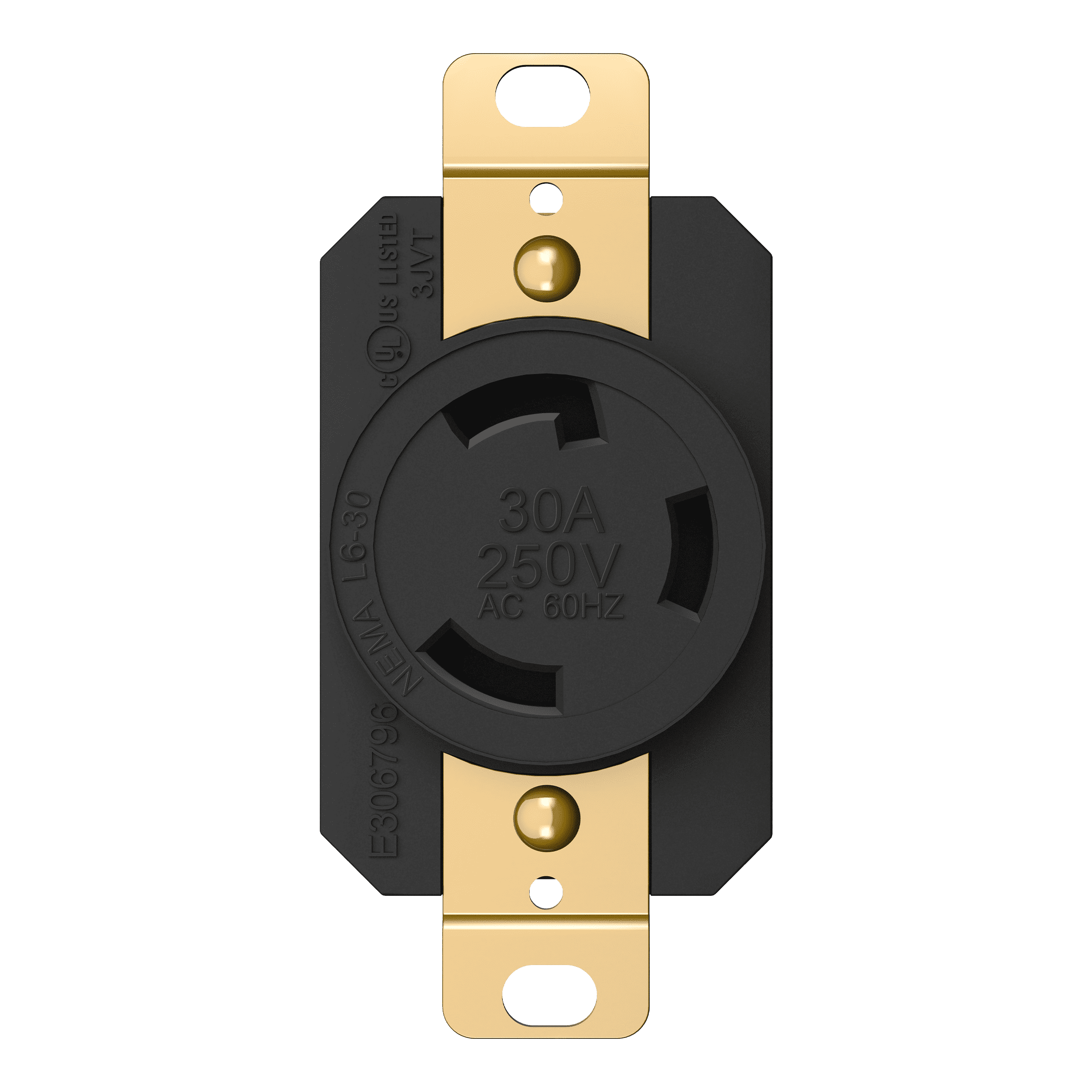 ENERLITES NEMA L6-30R Flush Mounting Locking Receptacle for Generator ...