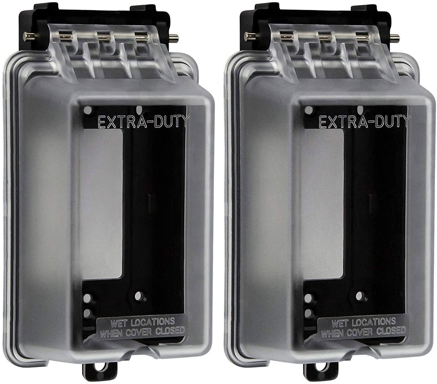 ENERLITES 2 Pack Extra-Duty Weatherproof Outlet Cover, 1-Gang Decorator ...