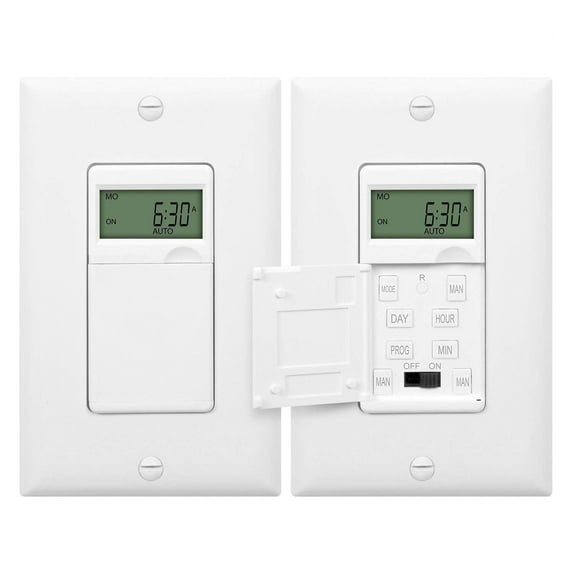 Enerlites Programmable Digital Timer Switch, 7-Day, 18 ON/OFF, Single ...