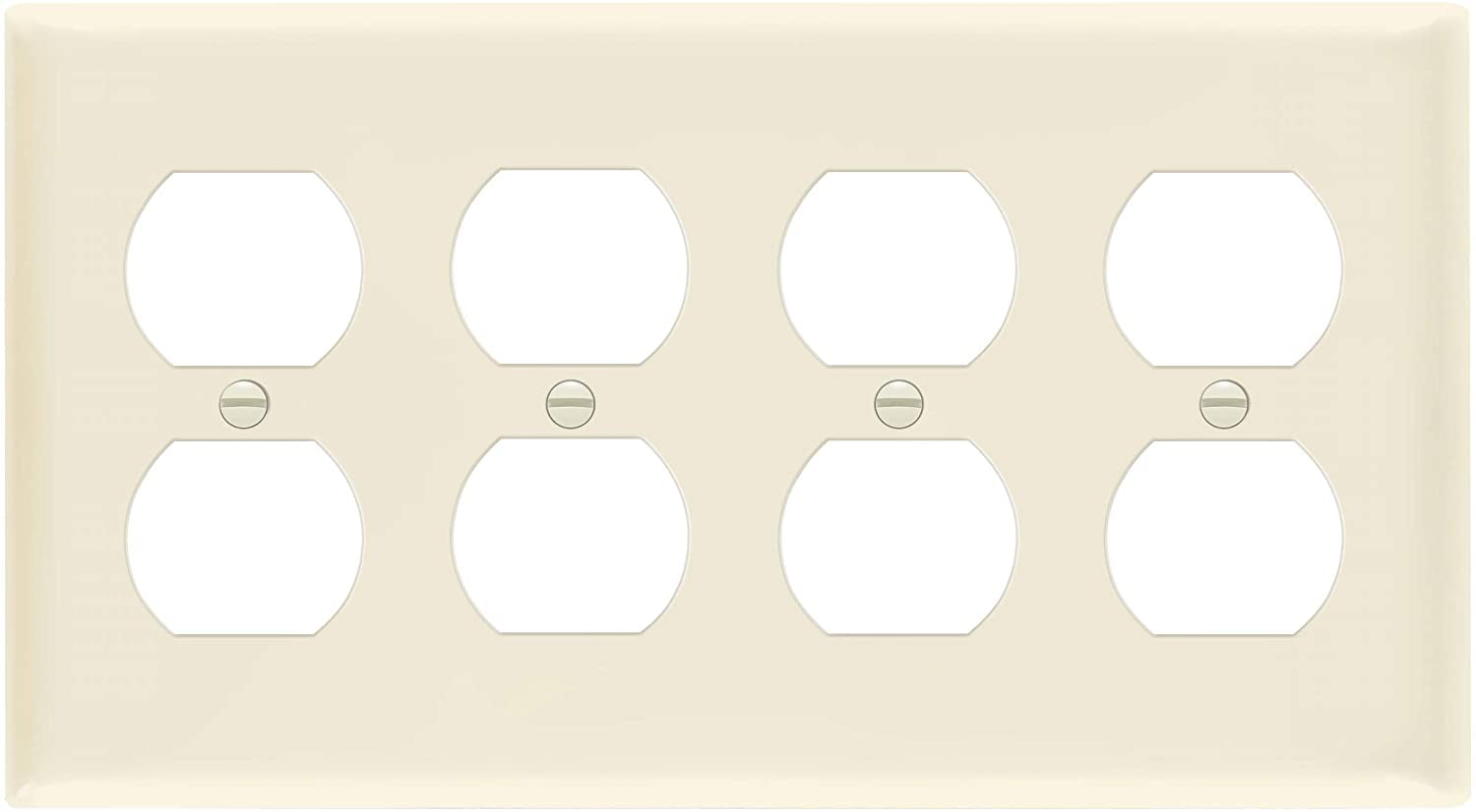 ENERLITES Quad Duplex Wall Plate, Four Gang Electrical Outlet Cover ...