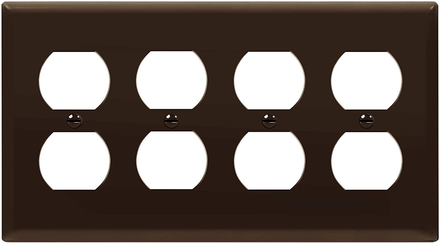 ENERLITES Quad Duplex Wall Plate, Four Gang Electrical Outlet Cover ...
